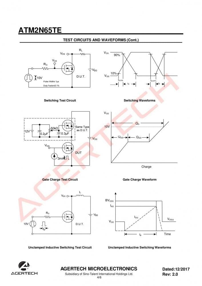 ATM2N65TE datasheet page 4