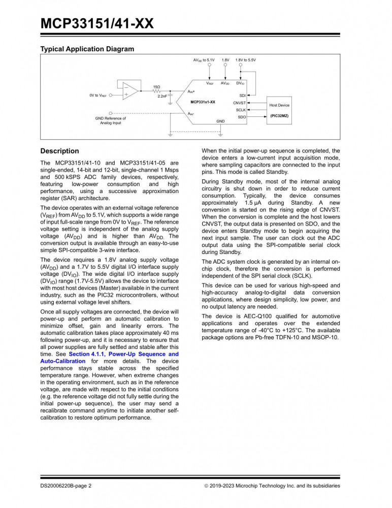 MCP33141-10 technical document page 2