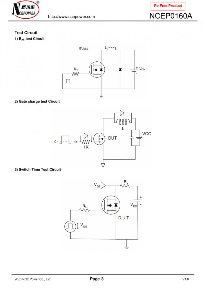 NCEP0160A datasheet page 3