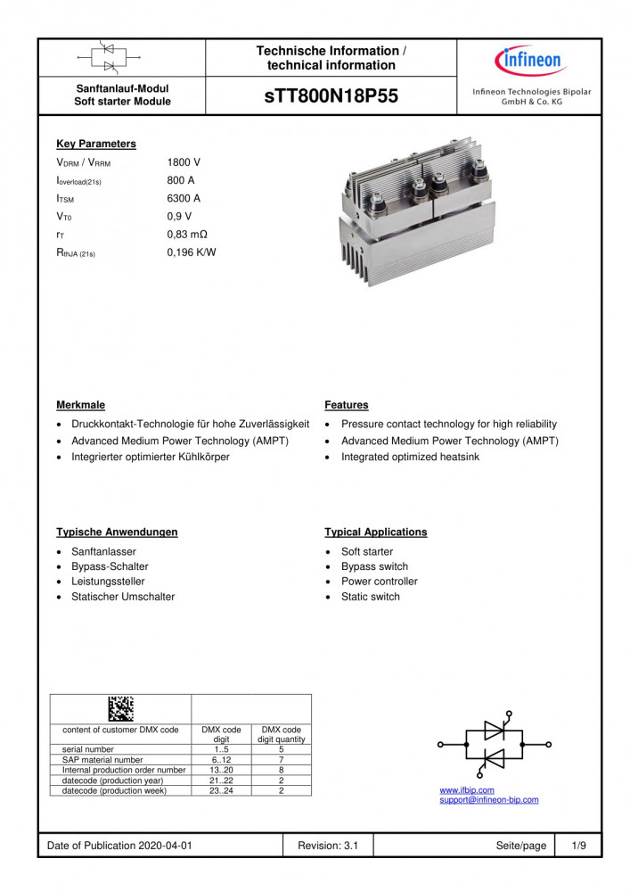 STT800N18P55 datasheet page 1