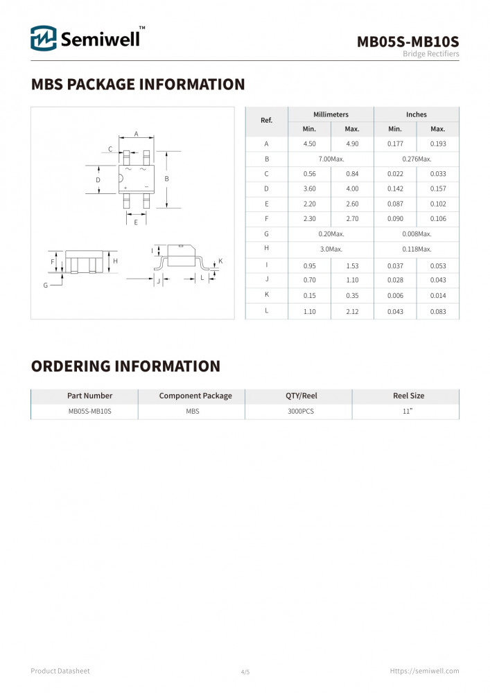 MB6S datasheet page 4