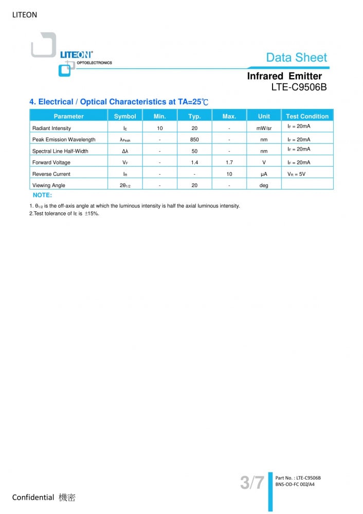 LTE-C9506B datasheet page 4