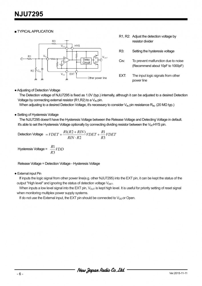 NJU7295 datasheet page 6