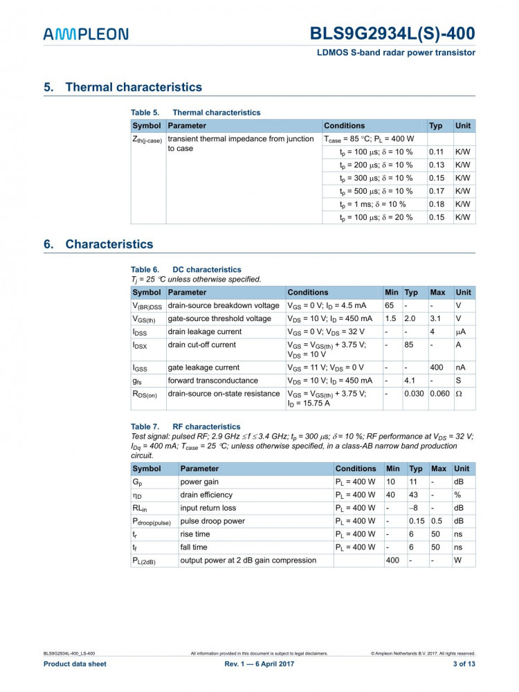 BLS9G2934L-400U datasheet page 3