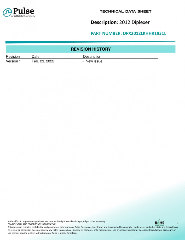 DPX2012LKHHR1931L datasheet page 5