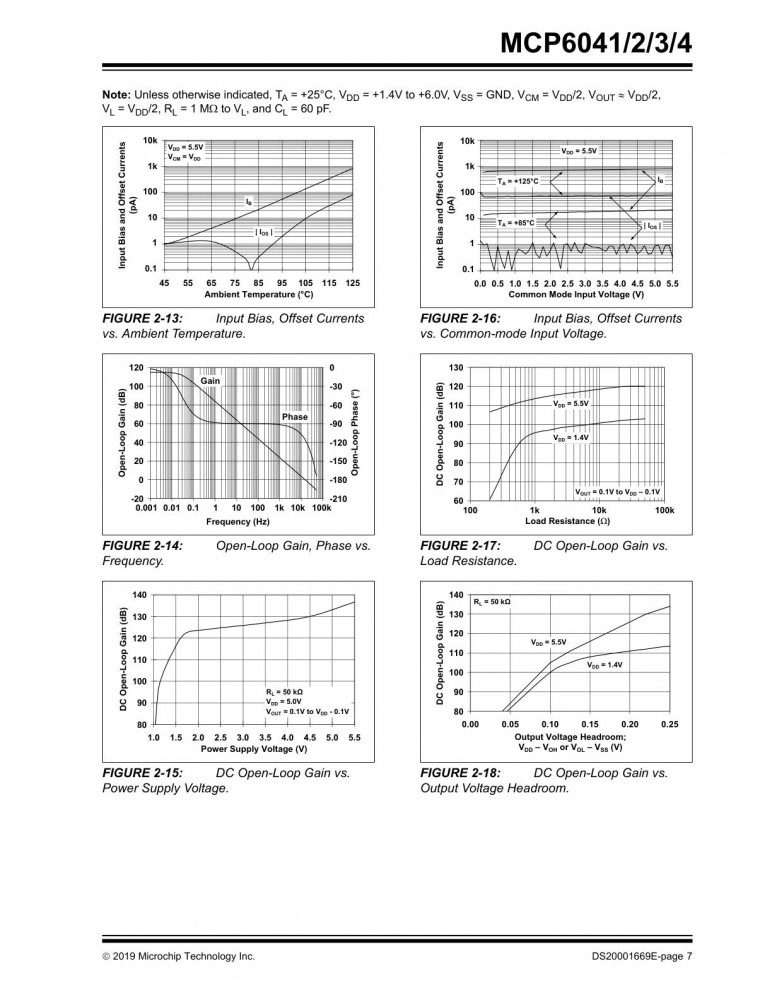 MCP6044 technical document page 7