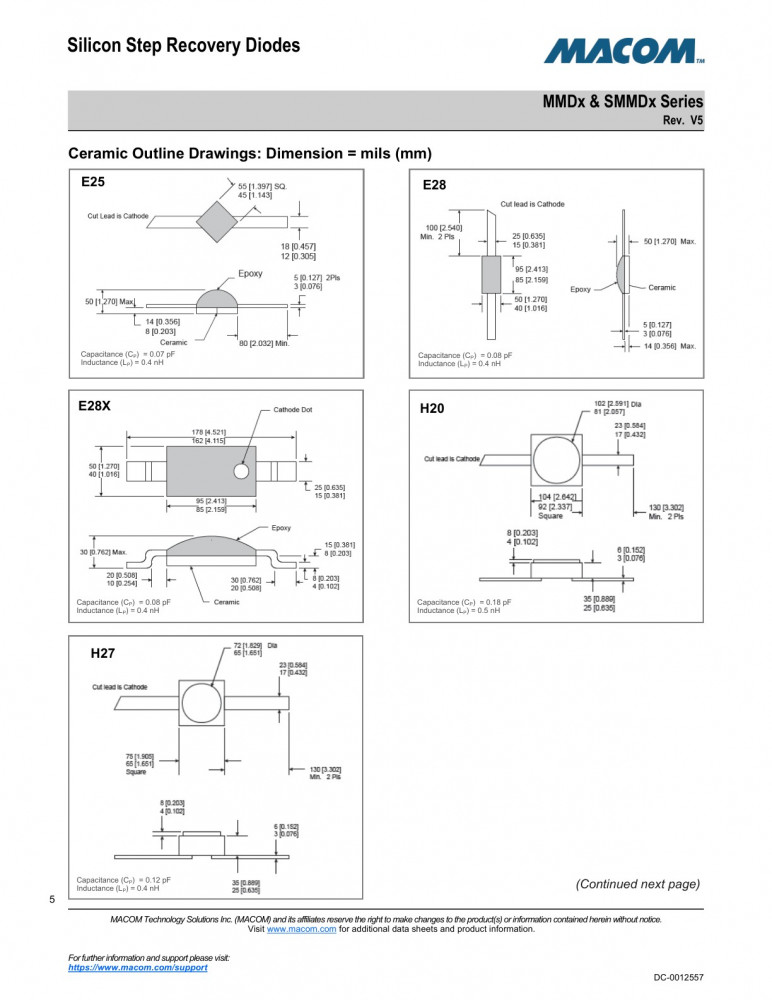 MACOM MMDx series datasheet page 5
