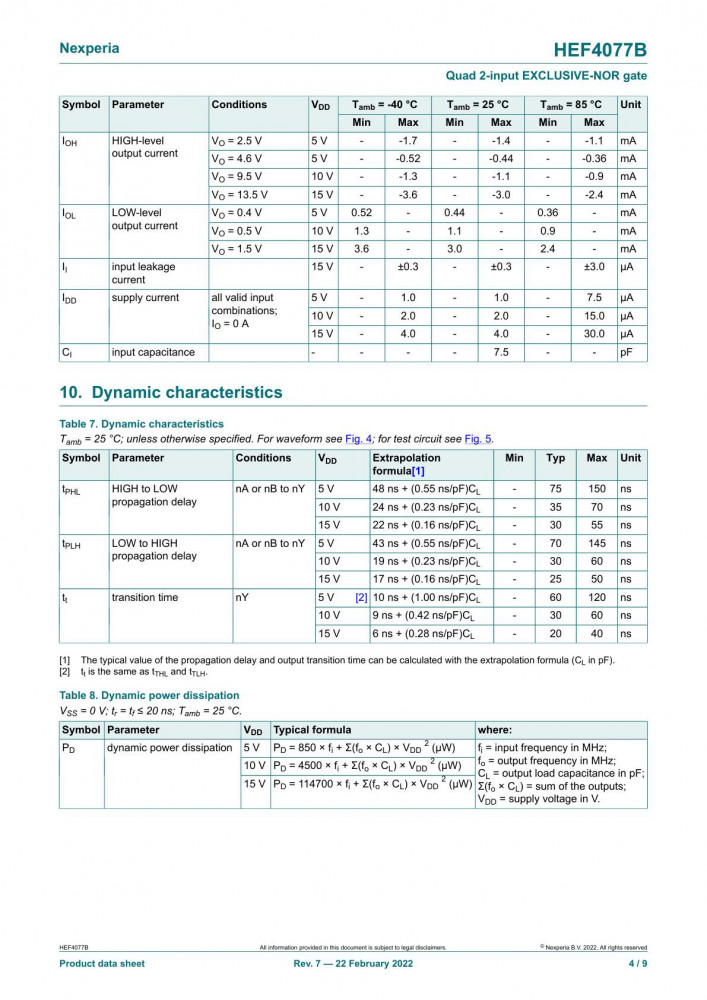HEF4077BT datasheet page 4