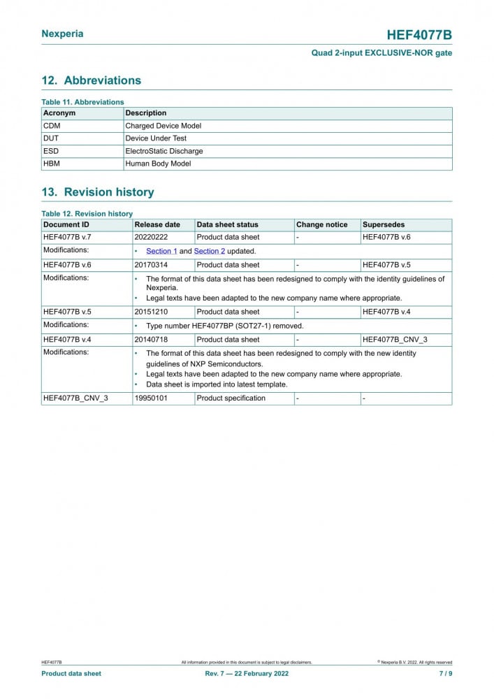 HEF4077BT datasheet page 7