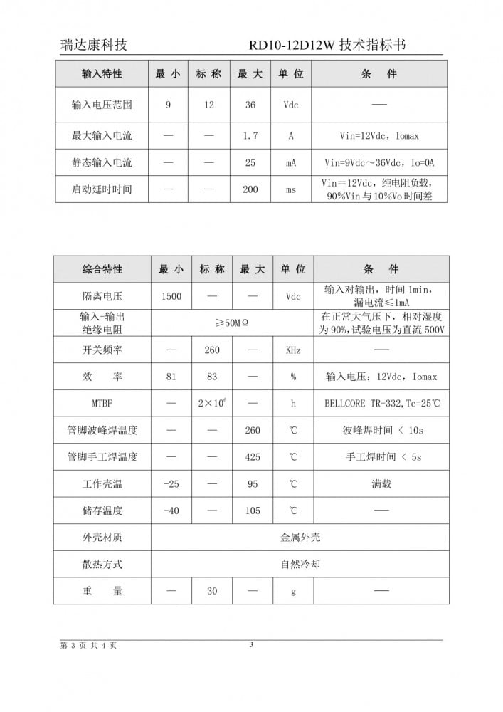 RD10-12D12W datasheet page 3