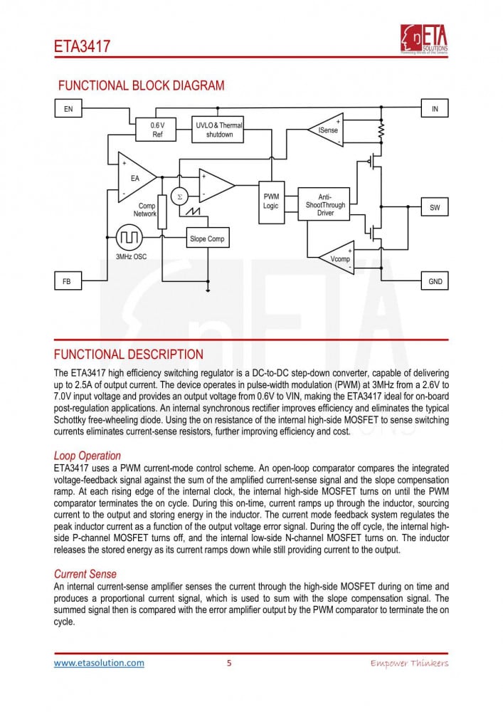 ETA3417S2F datasheet page 5