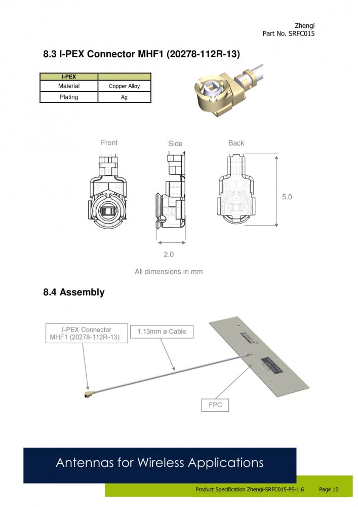 Antenova SRFC015 datasheet page 10