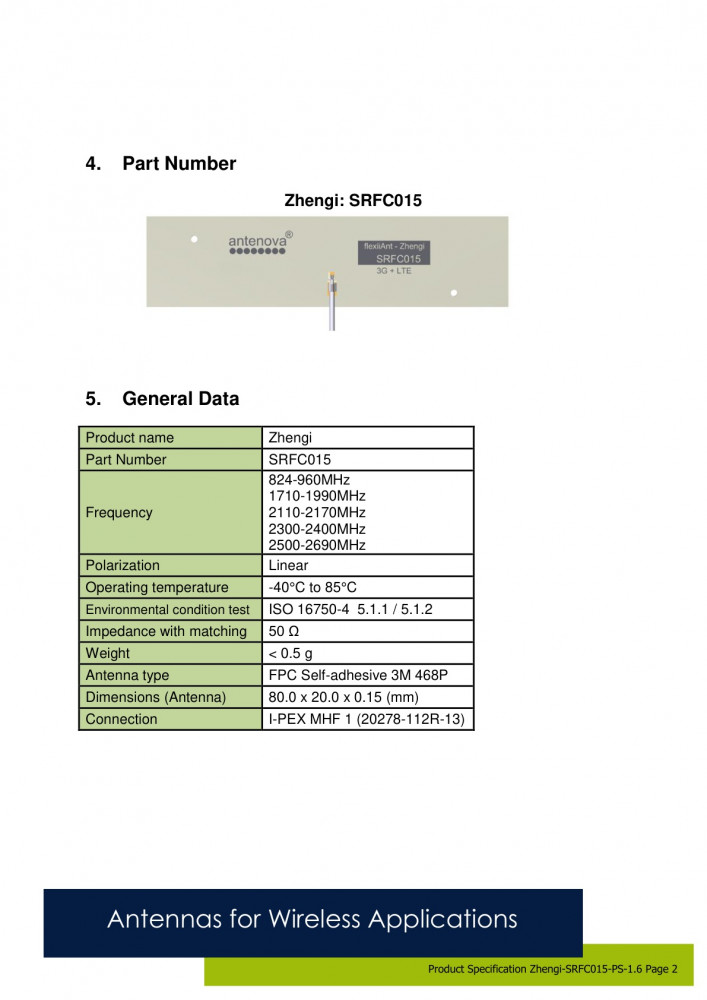 Antenova SRFC015 datasheet page 2