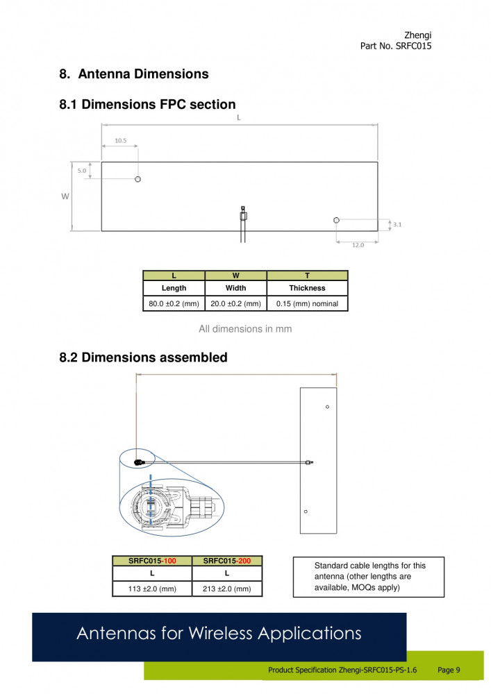 Antenova SRFC015 datasheet page 9