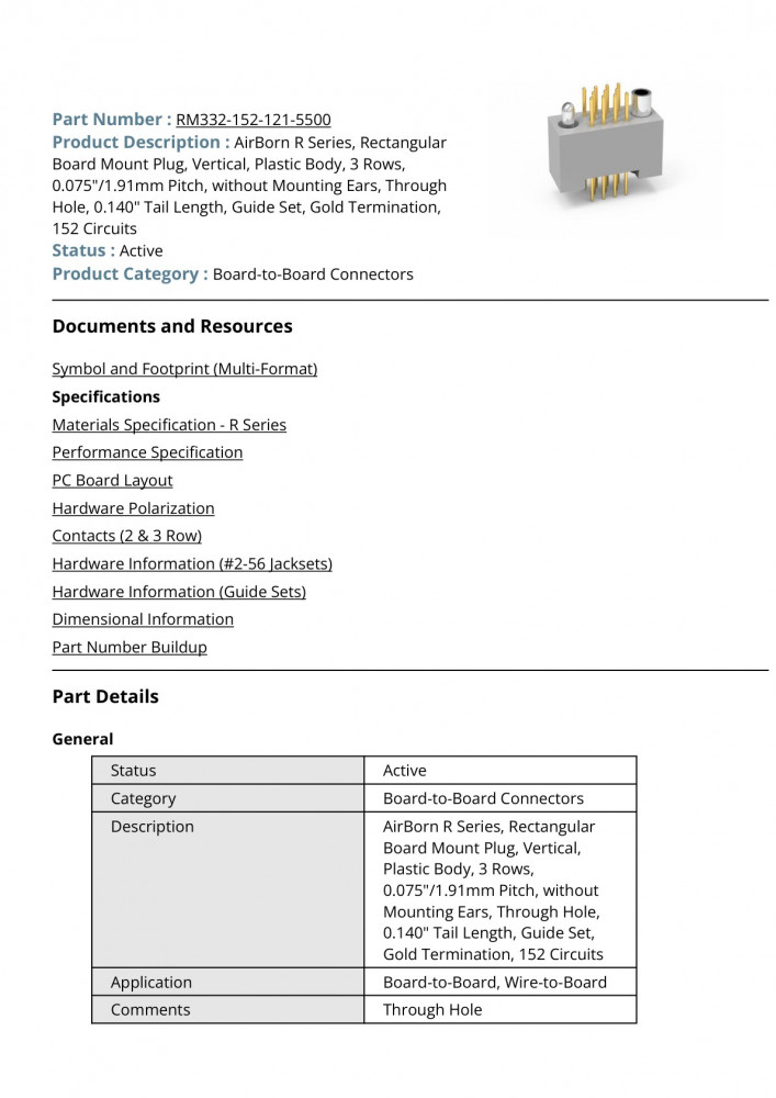 RM332-152-121-5500 technical document preview, page 1