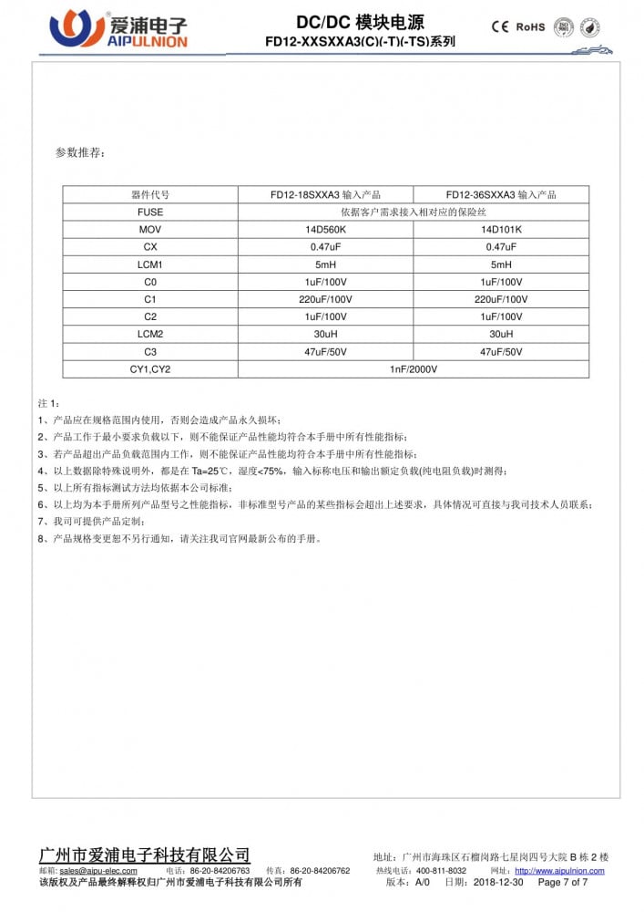 FD12-18S12A3 datasheet page 7