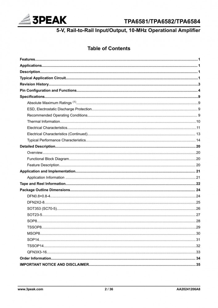 TPA6582-SO1R datasheet page 2