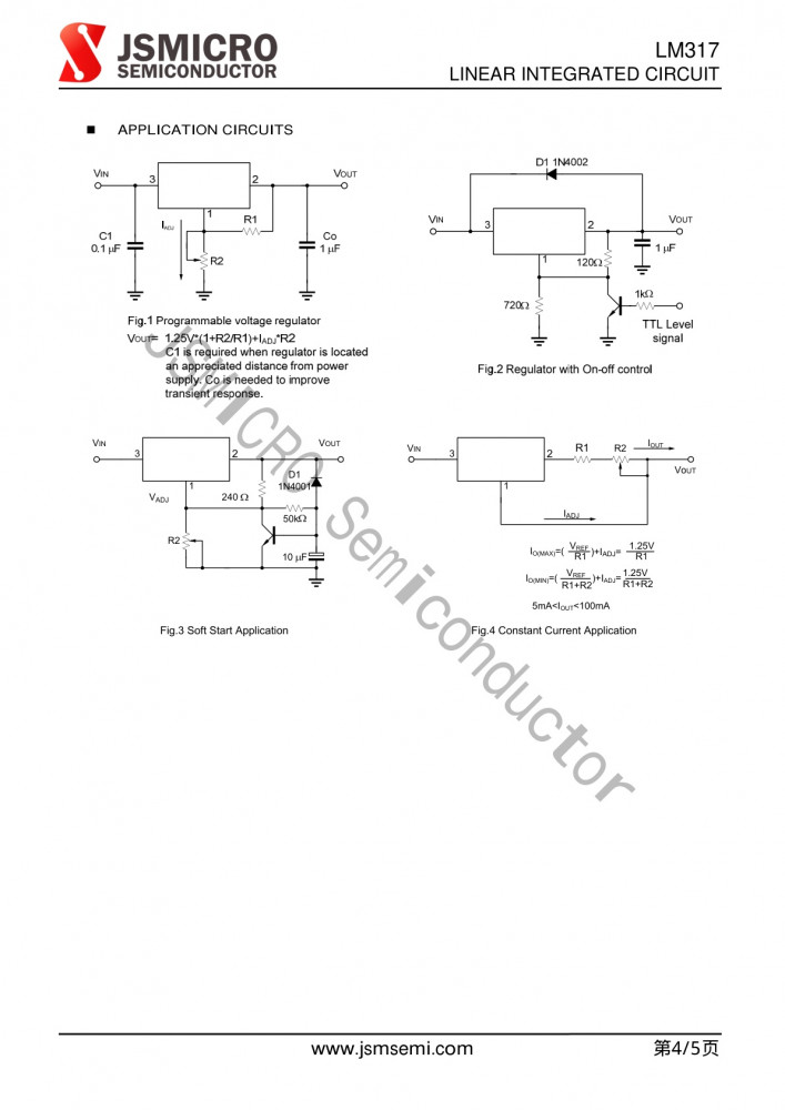 LM317 technical document page 4