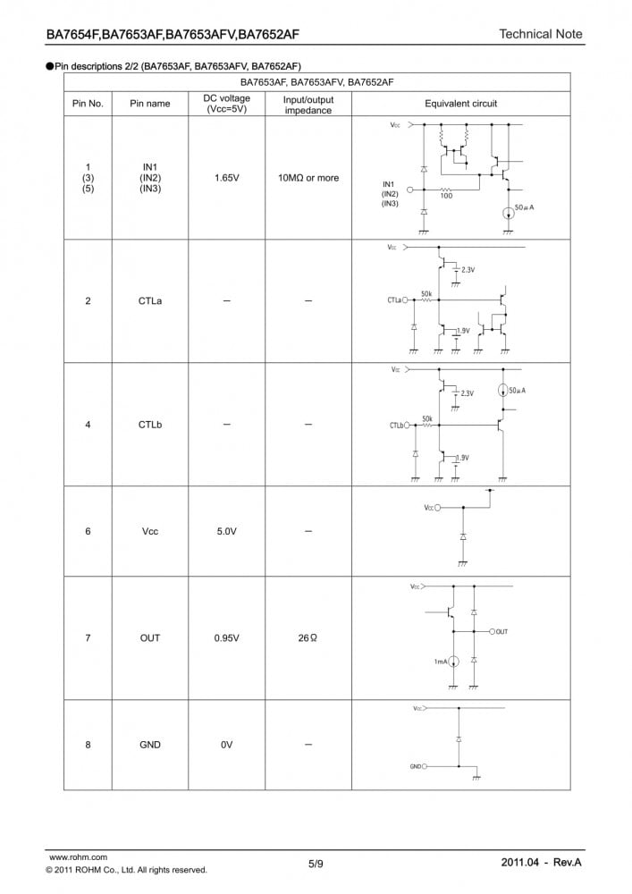 BA7653AFV-E2 datasheet page 5
