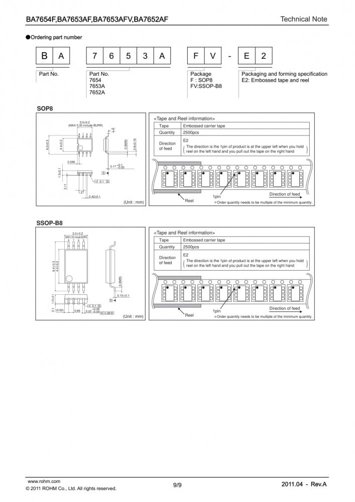 BA7653AFV-E2 datasheet page 9