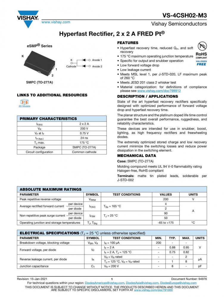 VS-4CSH02-M3/8 datasheet page 1