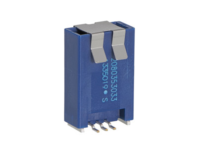 ConnTAK50 Header, Single Row, Vertical, Surface Mount, 3 Circuits, Key C, Blue, with Pick-and-Place Tape for sale