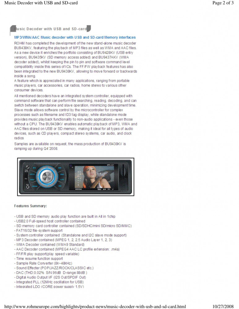 BU9438KV-E2 technical document page 2