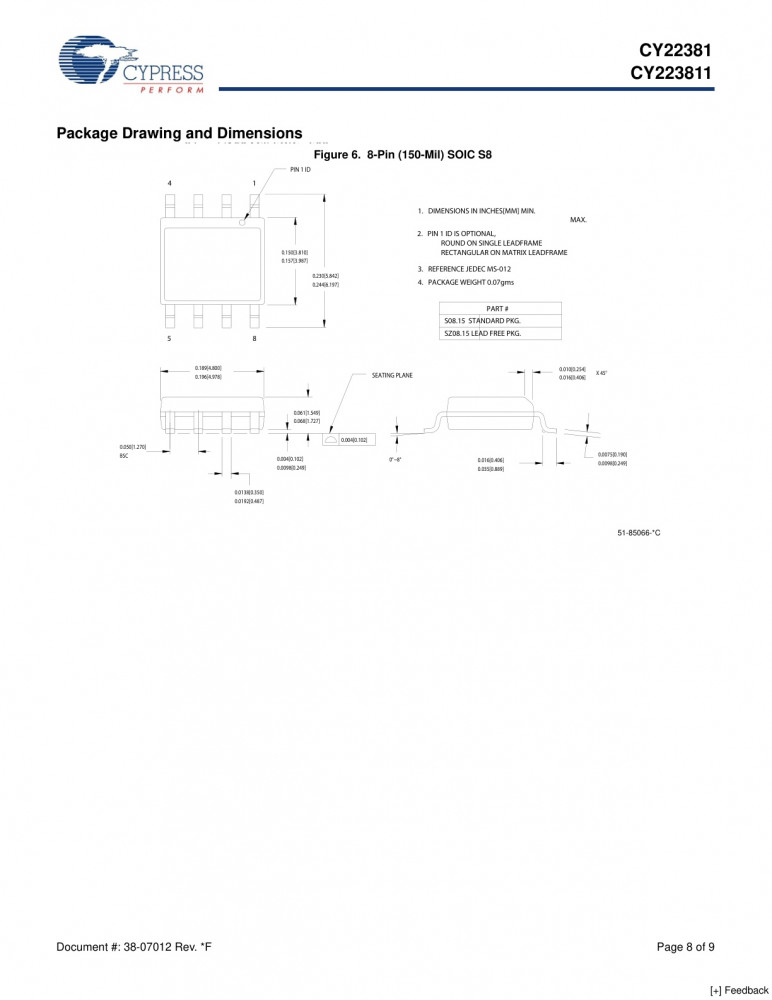 CY22381FXIT datasheet page 8