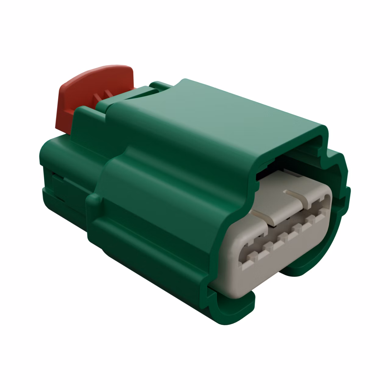 2.54mm MX64 Sealed Single Row Crimp Housing, MX64 Terminal, Green, 6 Circuits, Key D, with CPA Lock for sale