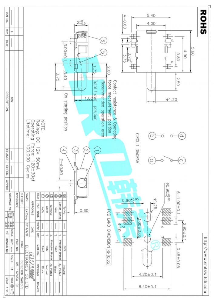K5-1624SA-01 technical document page