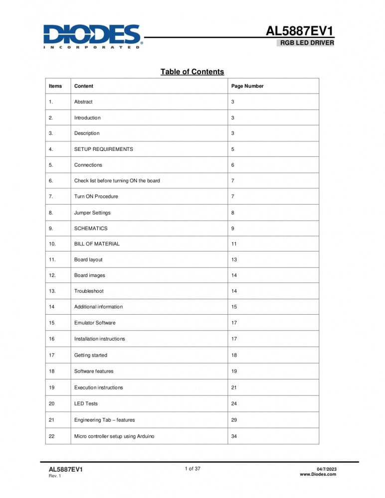 AL5887EV1 manual page 1