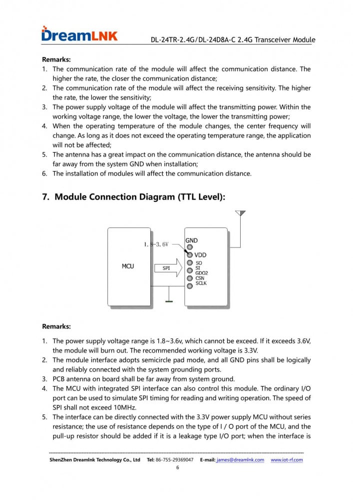 DL-24TR-2.4G datasheet page 6