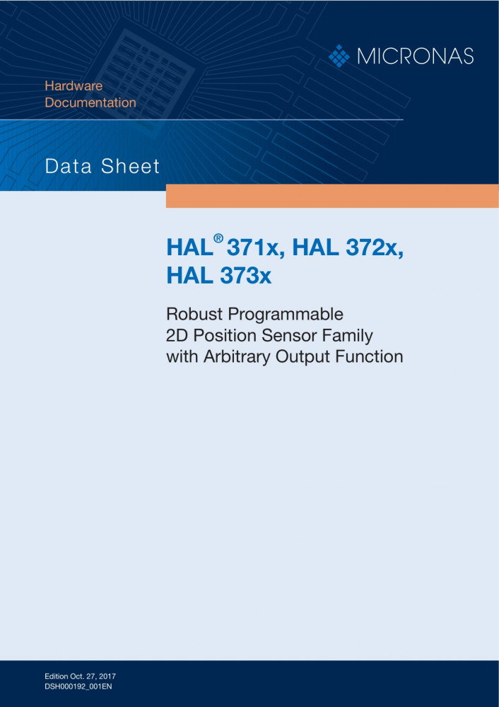 HAL 37xy datasheet page 1