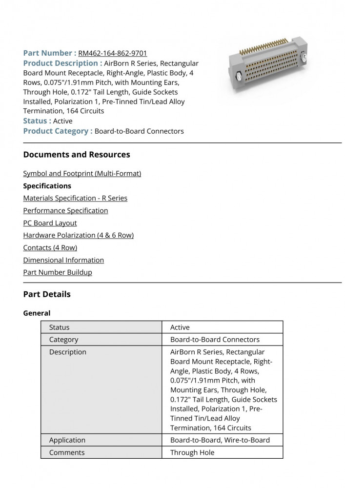 RM462-164-862-9701 technical document page 1