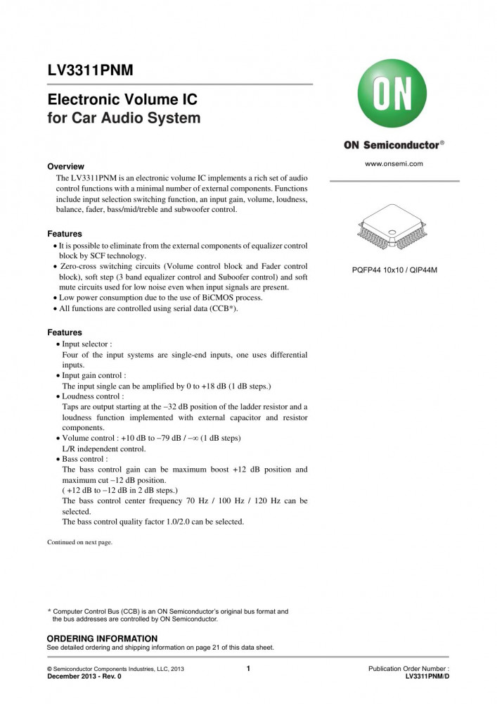 LV3311PNM datasheet page 2