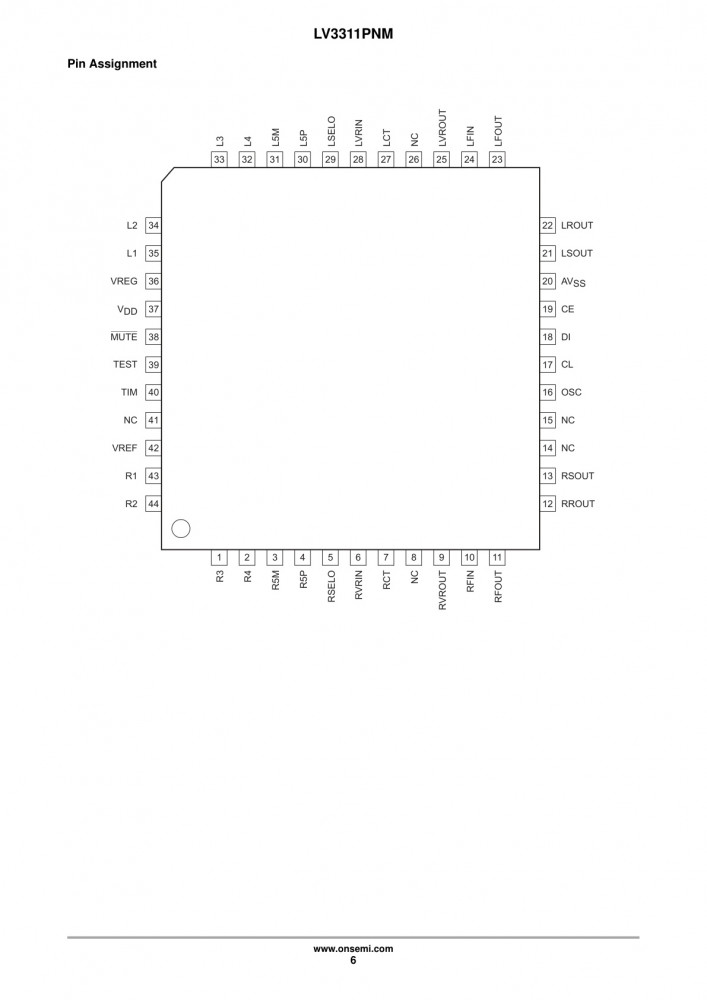 LV3311PNM datasheet page 7