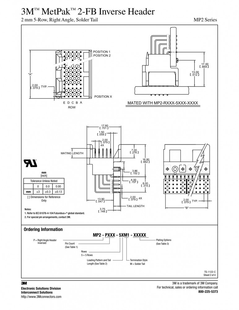 3M MP2-P030-54M1-LR technical document page 2