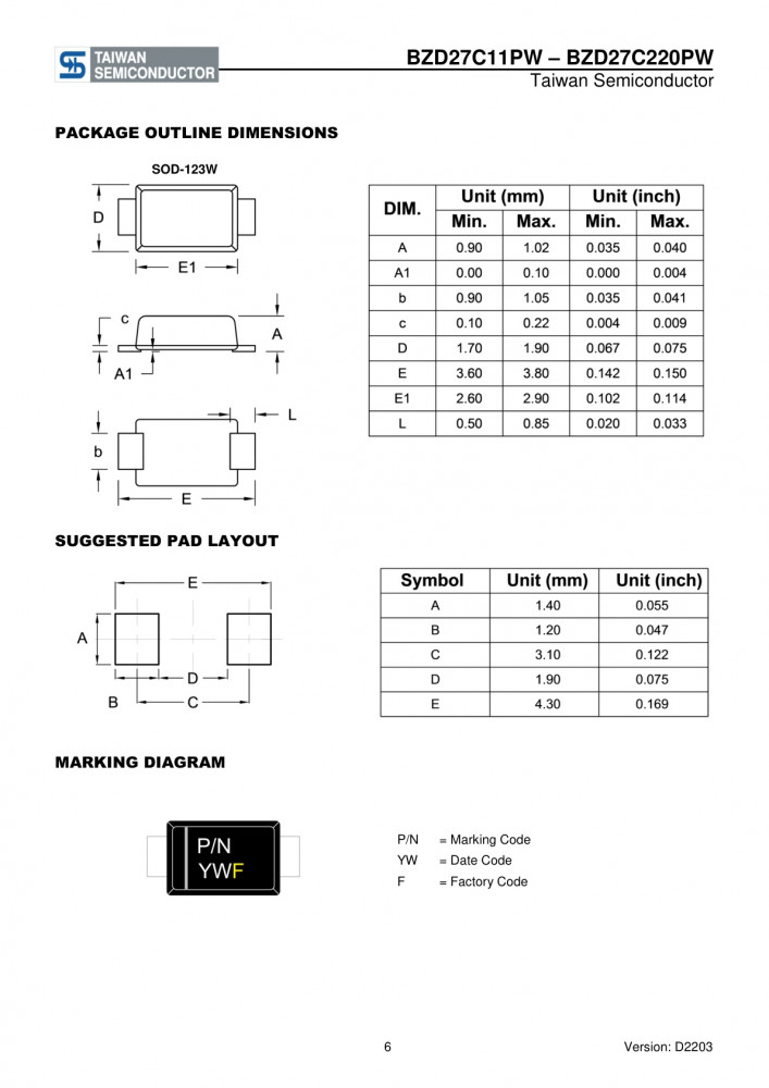 BZD27C56PW datasheet page 6