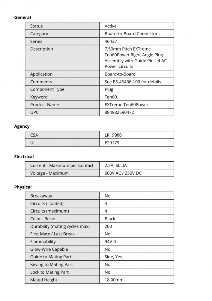 MOLEX 464371163 document preview, page 2