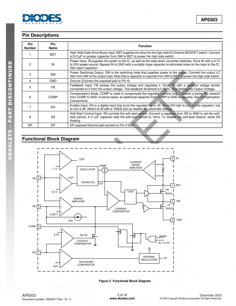 AP6503SP-13 datasheet page 2