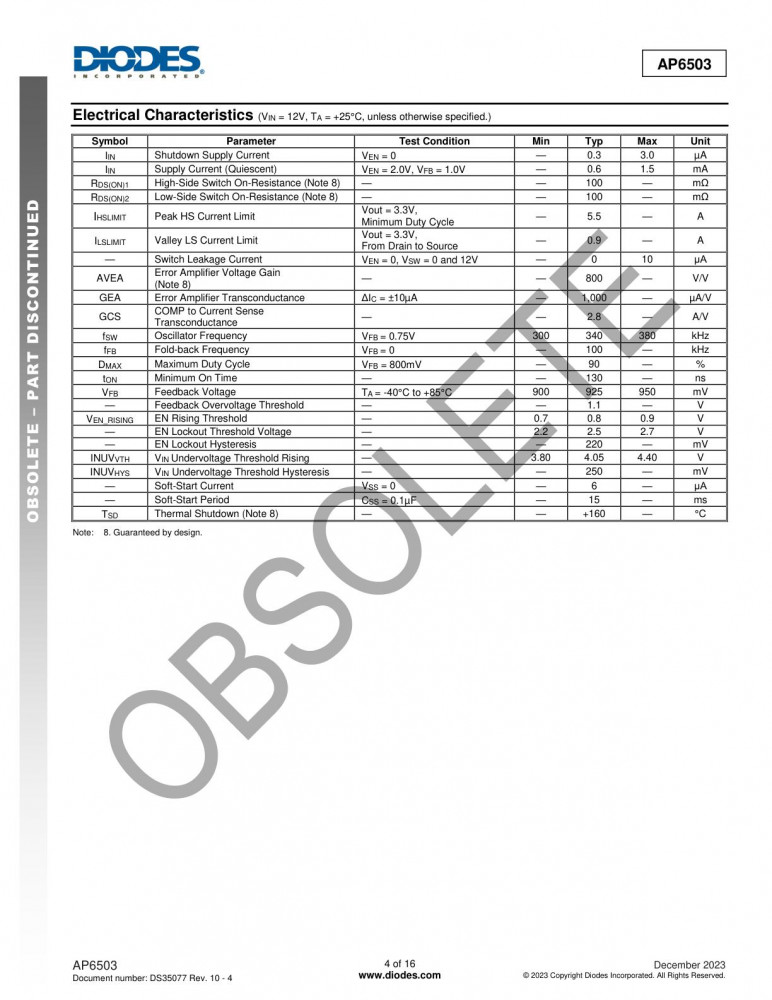 AP6503SP-13 datasheet page 4