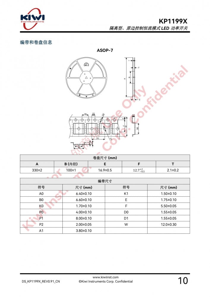 KP1199BWPA datasheet page 10