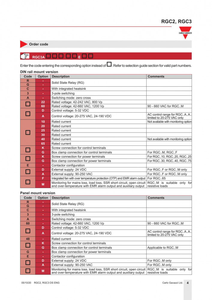 RGC datasheet page 4