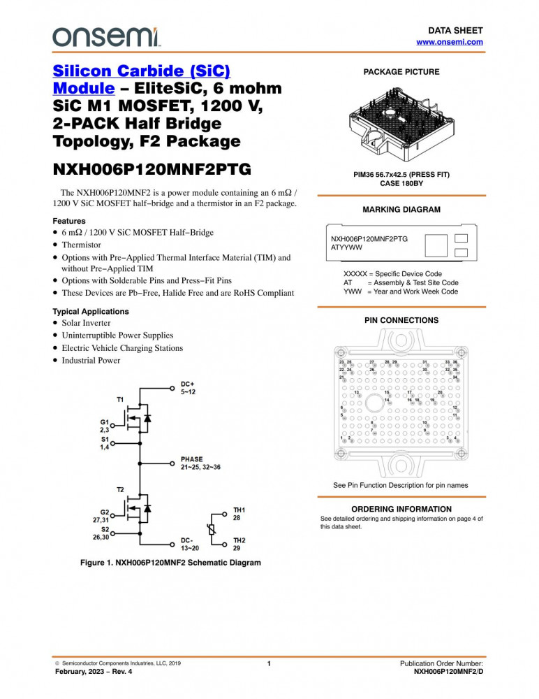 NXH006P120MNF2 datasheet page 1