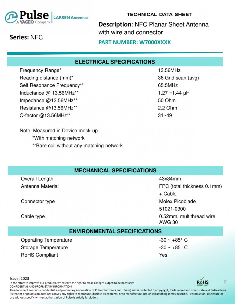 W7000 datasheet page 2