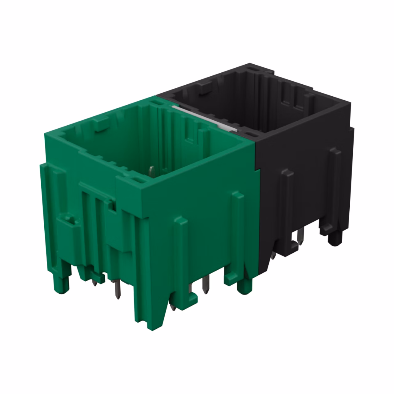stAK50h 2 Bay Vertical Hybrid Header, 37 Circuits, Bay 1: 12 Circuits/Key 2/Green; Bay 2: 25 Circuits/Key 4/Dark Gray; Tube for sale