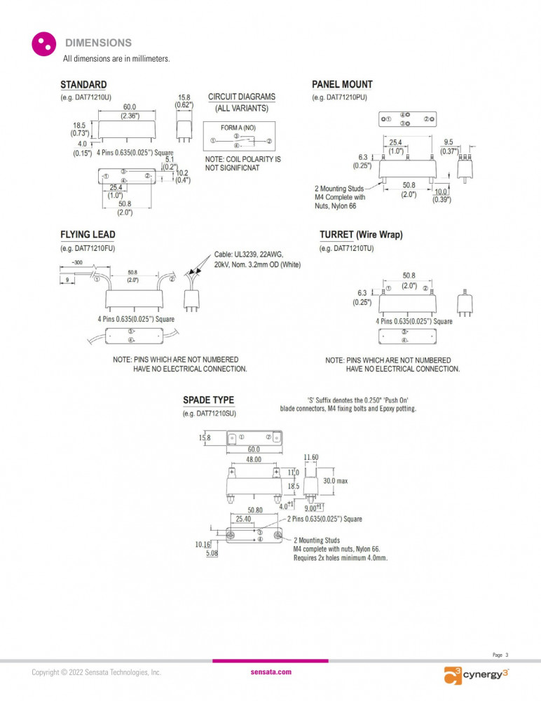 DAT71275TU technical document page 3