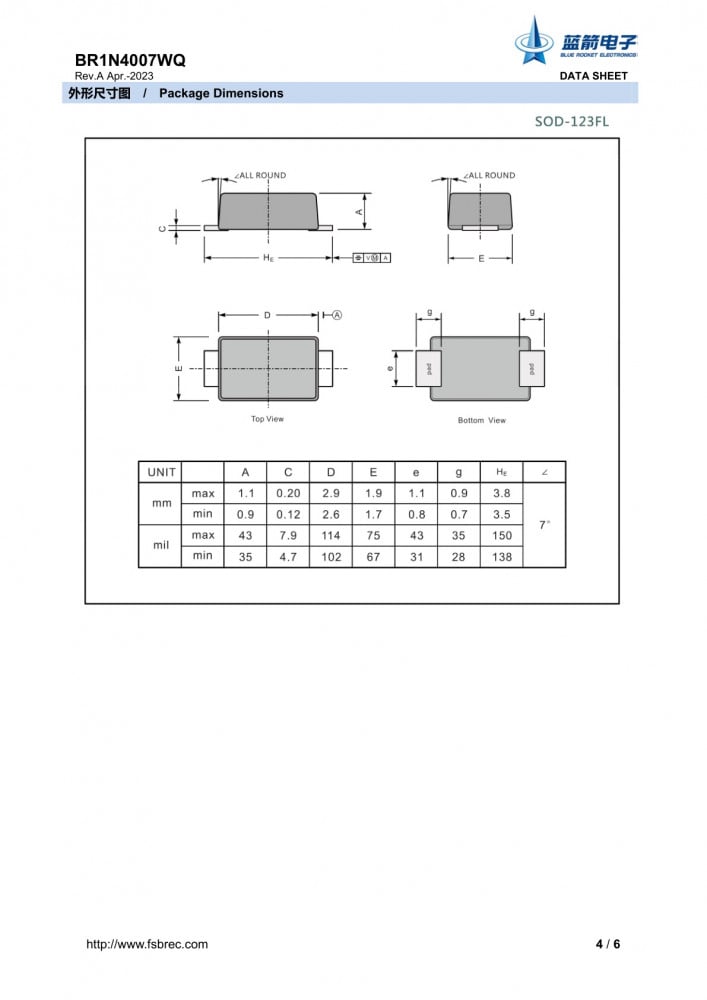 BR1N4007WQ datasheet page 4
