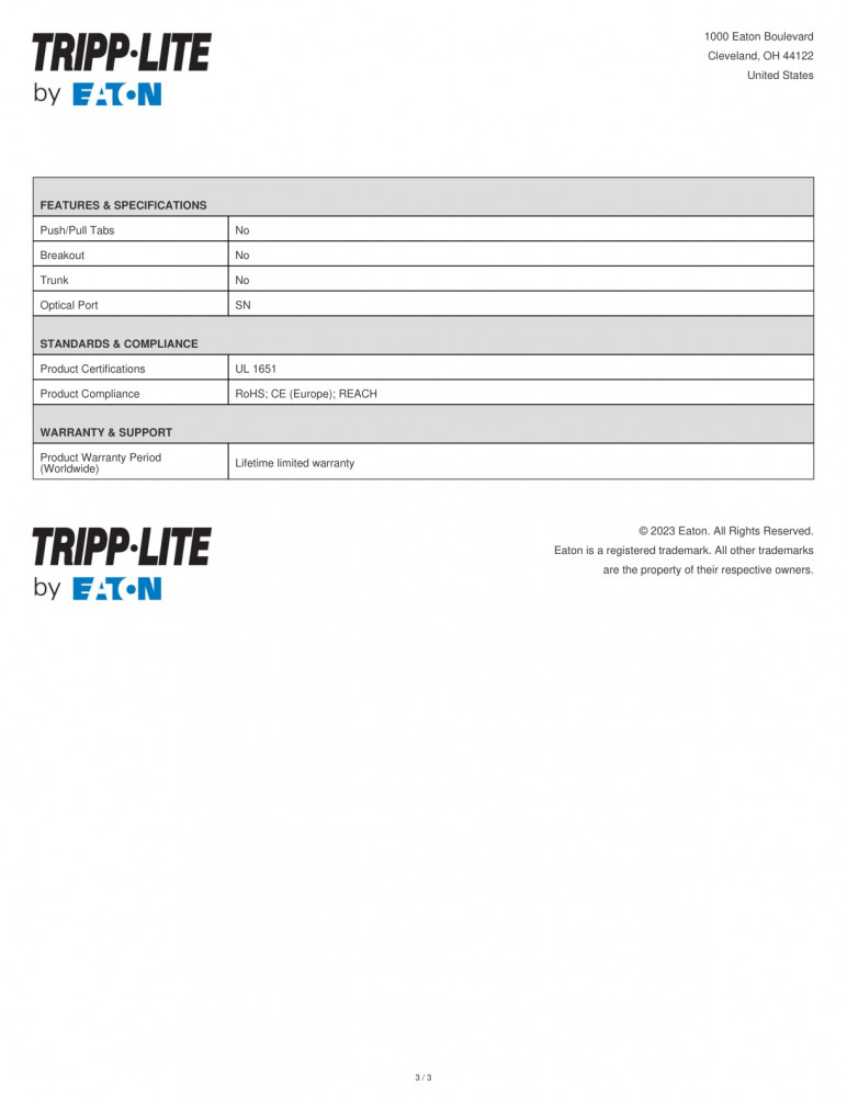 EATON N383S-05M technical document page 3
