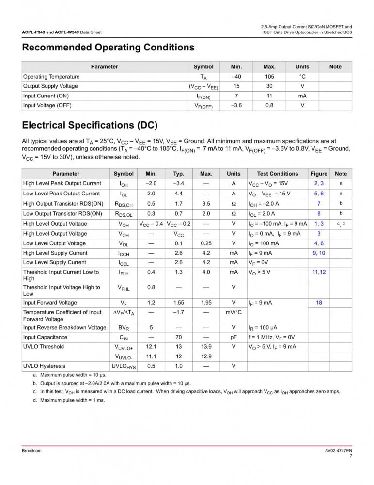 ACPL-W349 datasheet page 7